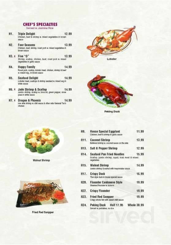 Red Bowl Asian Bistro menu in Deltona, Florida, USA