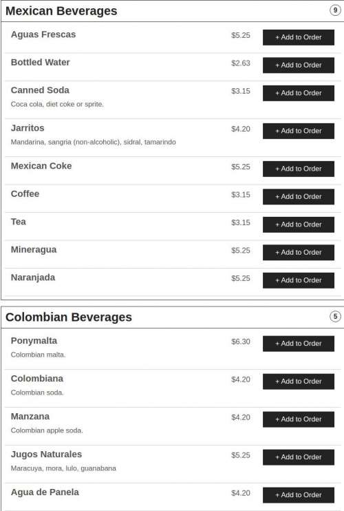 El Sabor De Mi Tierra Colombian & Mexican Food menu in West Sacramento ...