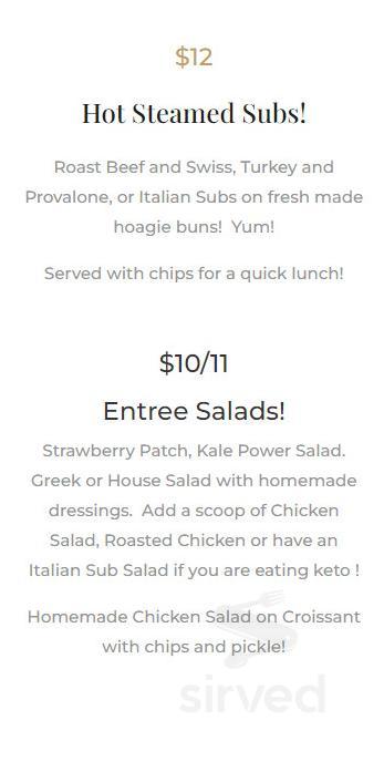 The Abbey at the Heartland Chapel menu in Townsend, Tennessee, USA