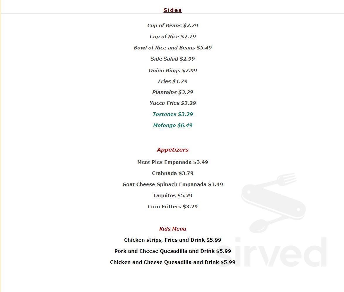 Nani's Restaurant menu in Blairsville, Georgia, USA