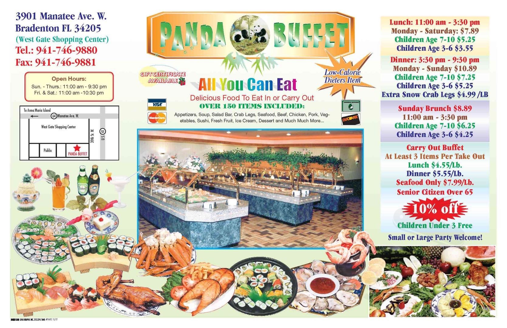 Panda Buffet menus in Bradenton, Florida, United States