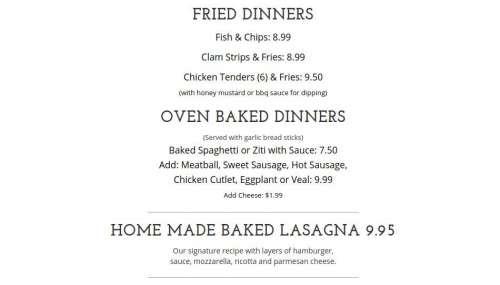 Elm Pizza menu in Westfield, Massachusetts, USA