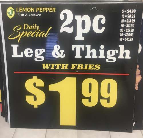 J Lemon Pepper fish & Chicken menu in Columbus, Ohio, USA