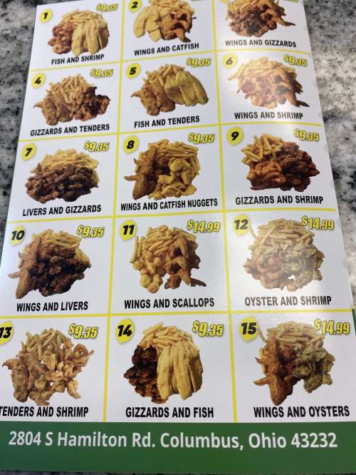J Lemon Pepper fish & Chicken menu in Columbus, Ohio, USA