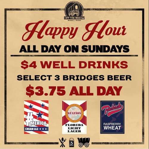 3 Bridges Brewing menu in Venice, Florida, USA