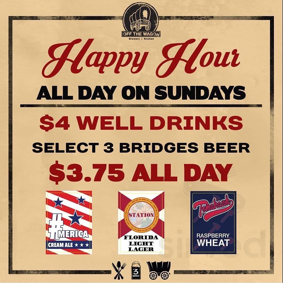 Menu for 3 Bridges Brewing in Venice, FL | Sirved