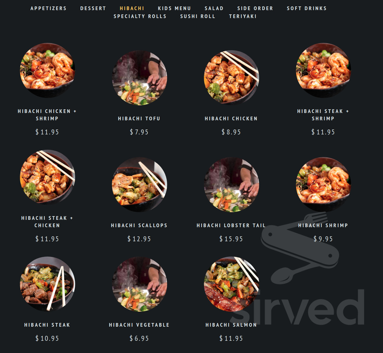 Menu for Hashi Japanese Kitchen - Camp Bowie Blvd in Fort Worth, Texas ...