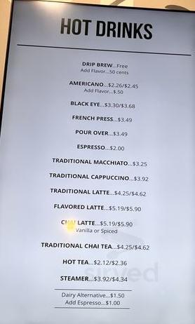 The Well Coffee House menu in Milton, Pennsylvania, USA