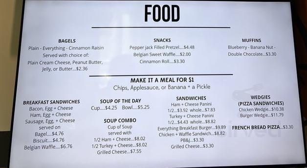 The Well Coffee House menu in Milton, Pennsylvania, USA