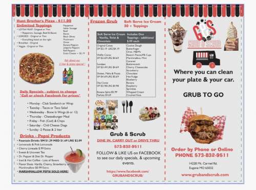 Grub & Scrub LLC. menu in Eugene, Missouri, USA