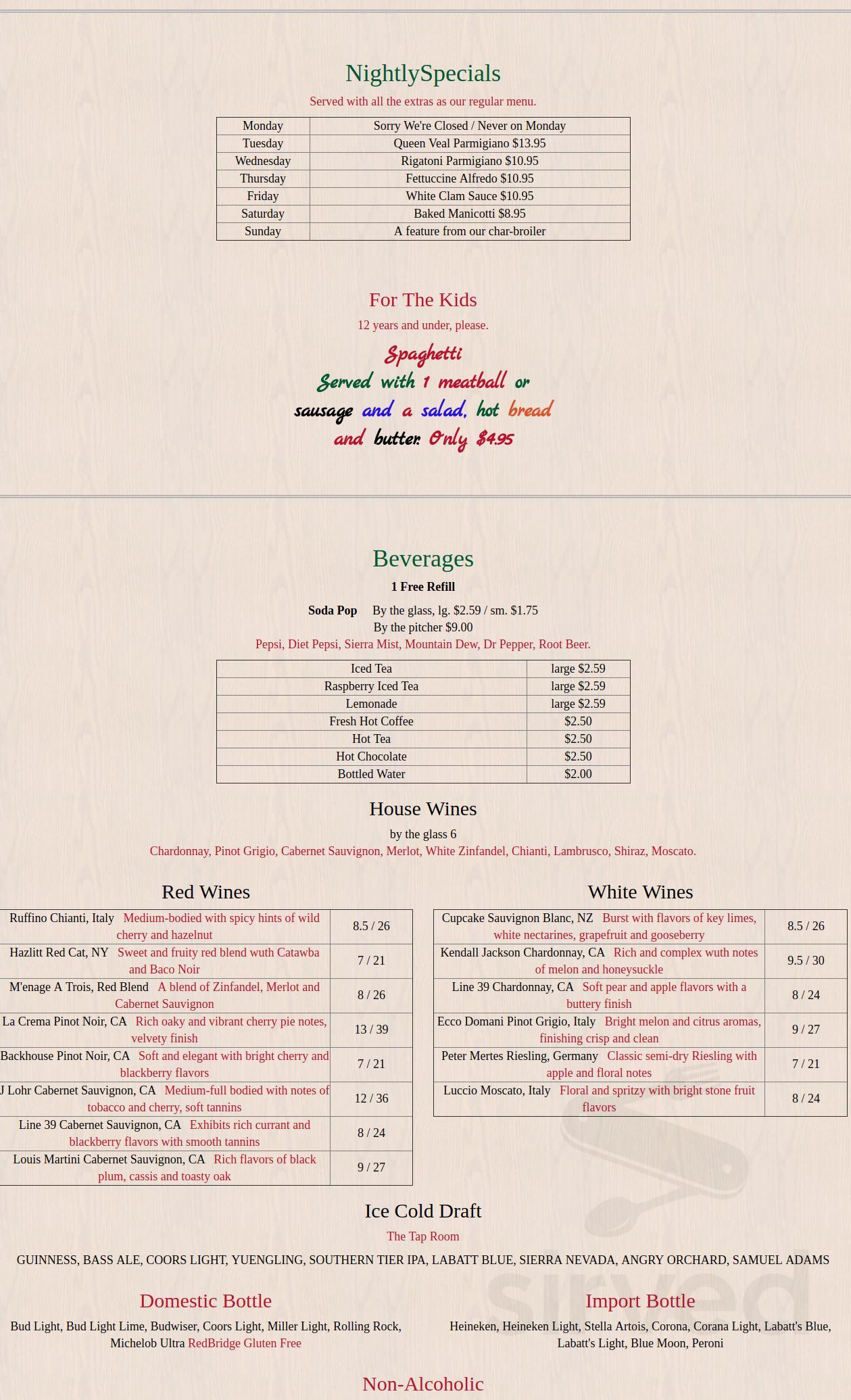 Bud's Place menus in Apalachin, New York, United States
