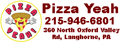 Menu for Pizza Yeah in Langhorne, PA | Sirved