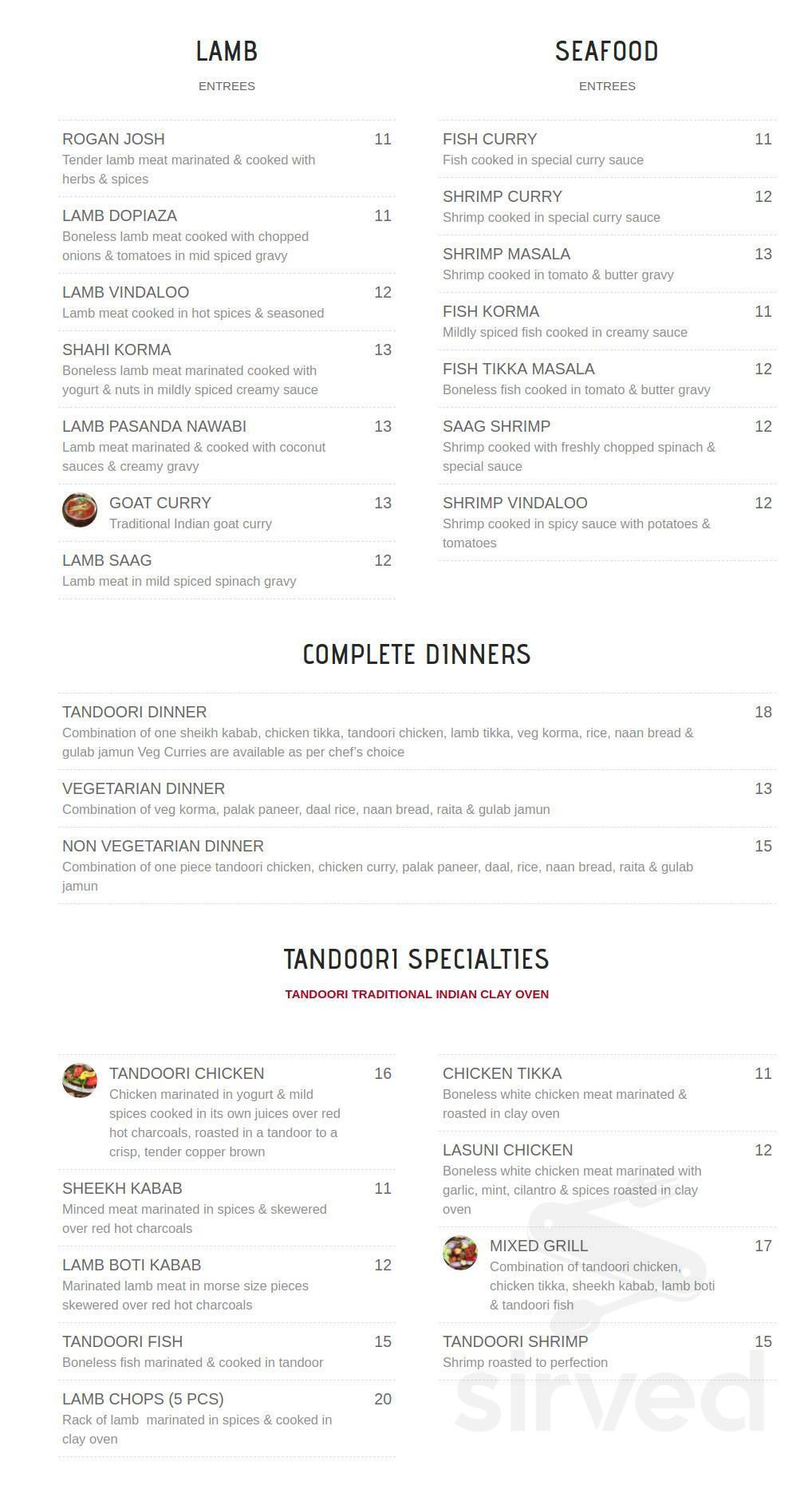 Menu - Fontana CA's Spice Jar | Sirved