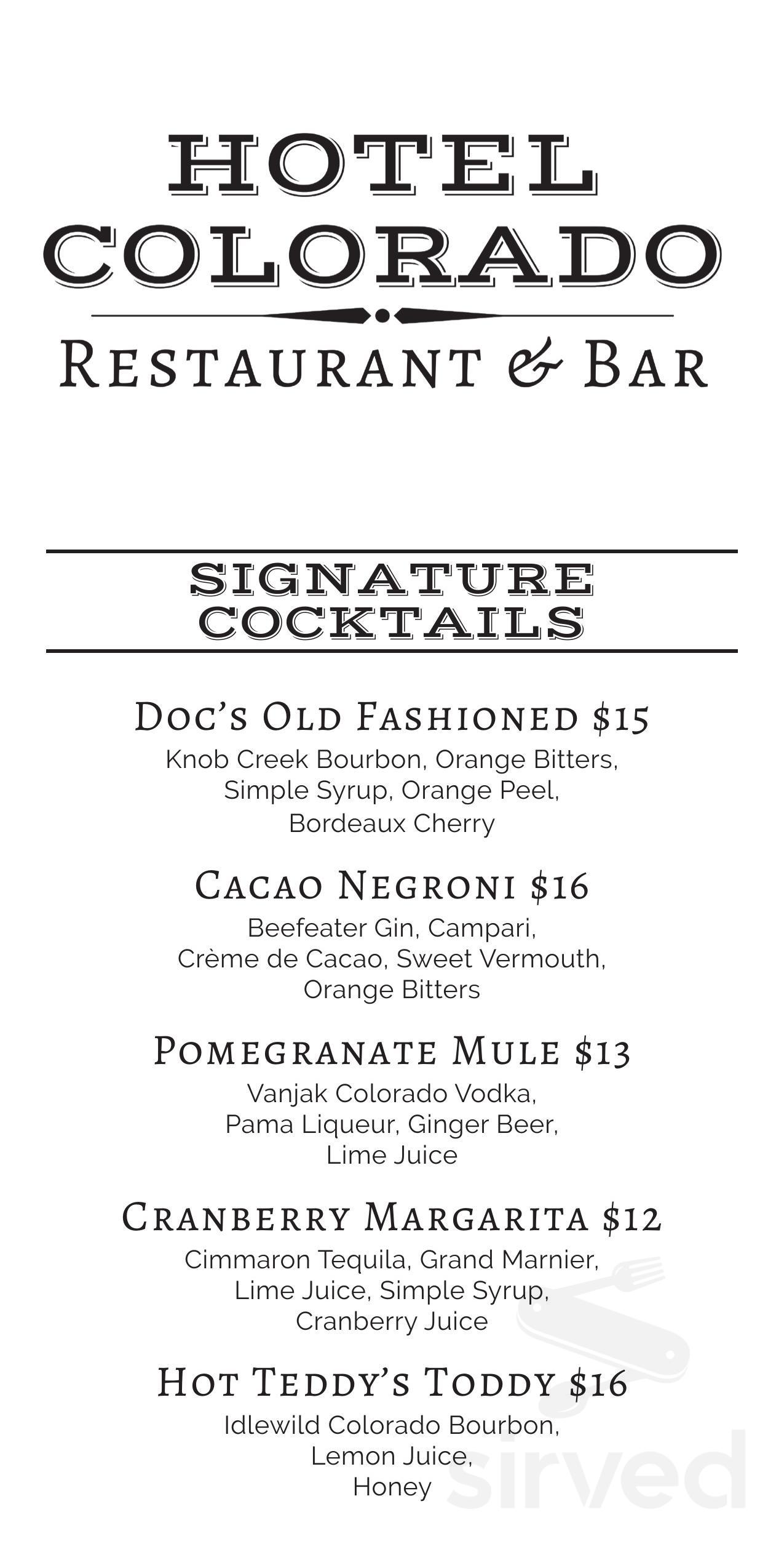 Menu for Legends Coffee & Gift Shop in Glenwood Springs, Colorado ...