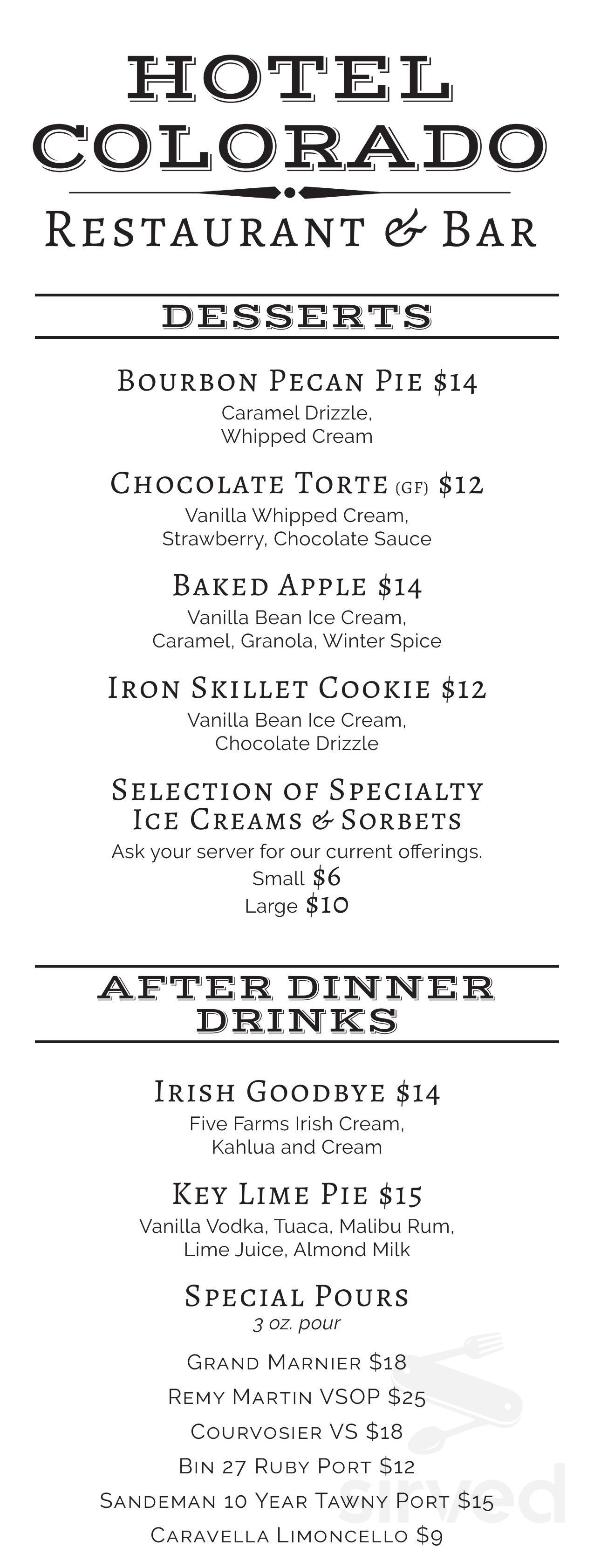 Menu for Legends Coffee & Gift Shop in Glenwood Springs, Colorado ...