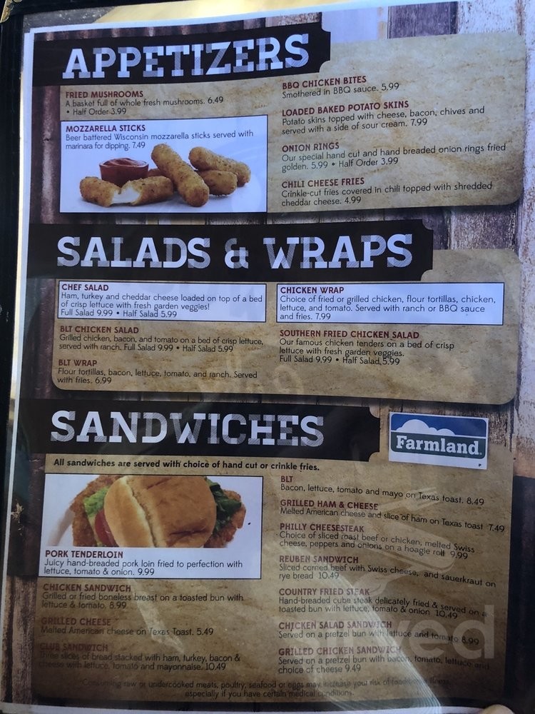 Menu - Richland MO's Westwood Truck Stop Cafe | Sirved
