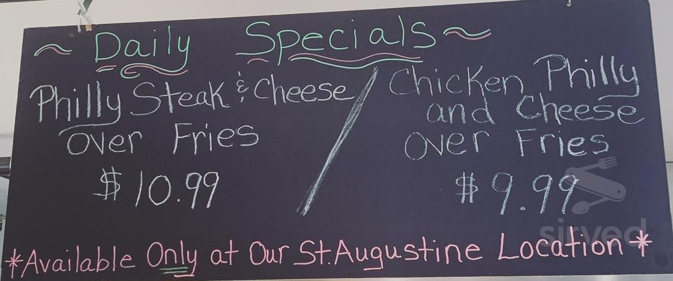 Bantam Chef St. Augustine menu in St. Augustine, Florida, USA