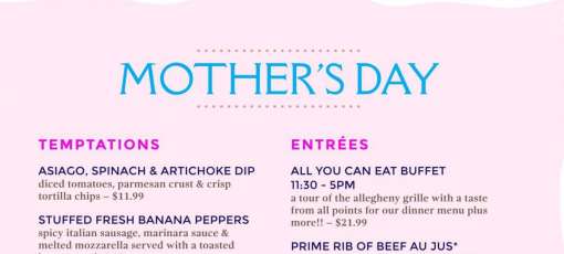 Menu for Allegheny Grille in Foxburg, PA | Sirved