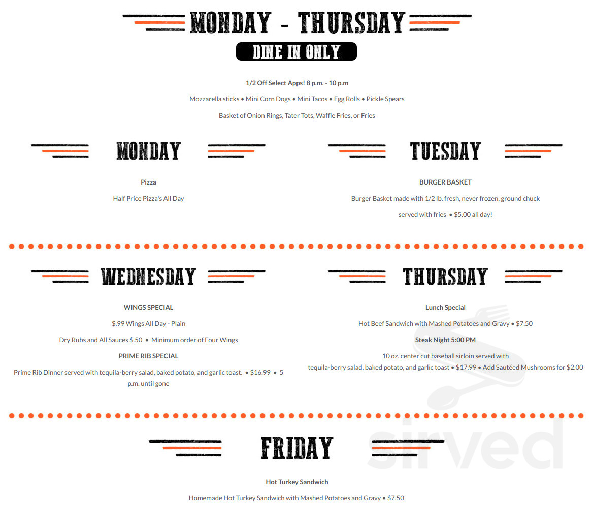 Route 65 Pub & Grub menu in East Bethel, Minnesota, USA