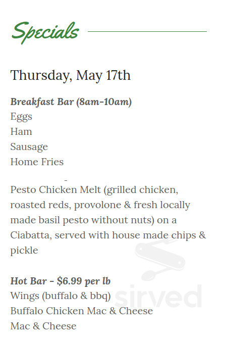 Logan's Deli and Market menu in Albany, New York, USA