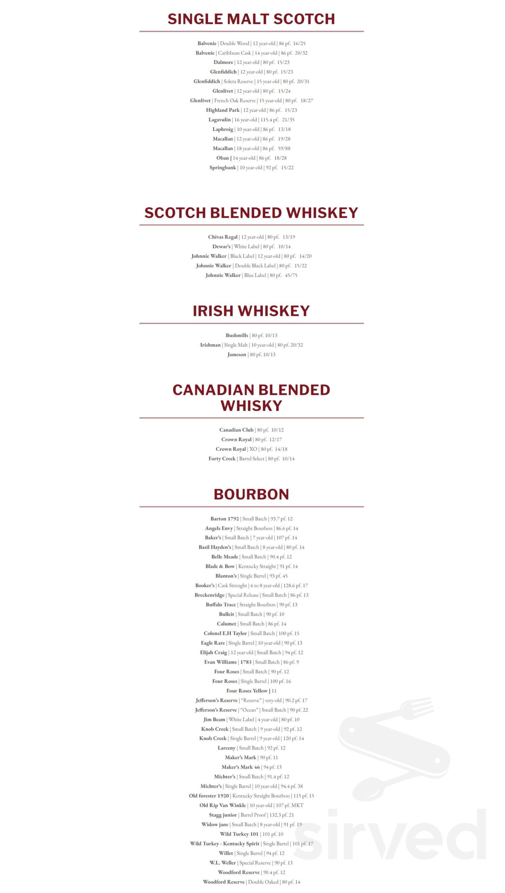 Salt Factory Pub "Roswell" menu in Roswell, Georgia, USA