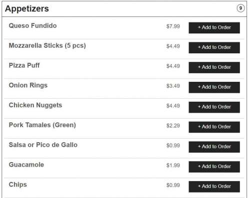 Diaz Tacos menu in Tinley Park, Illinois, USA