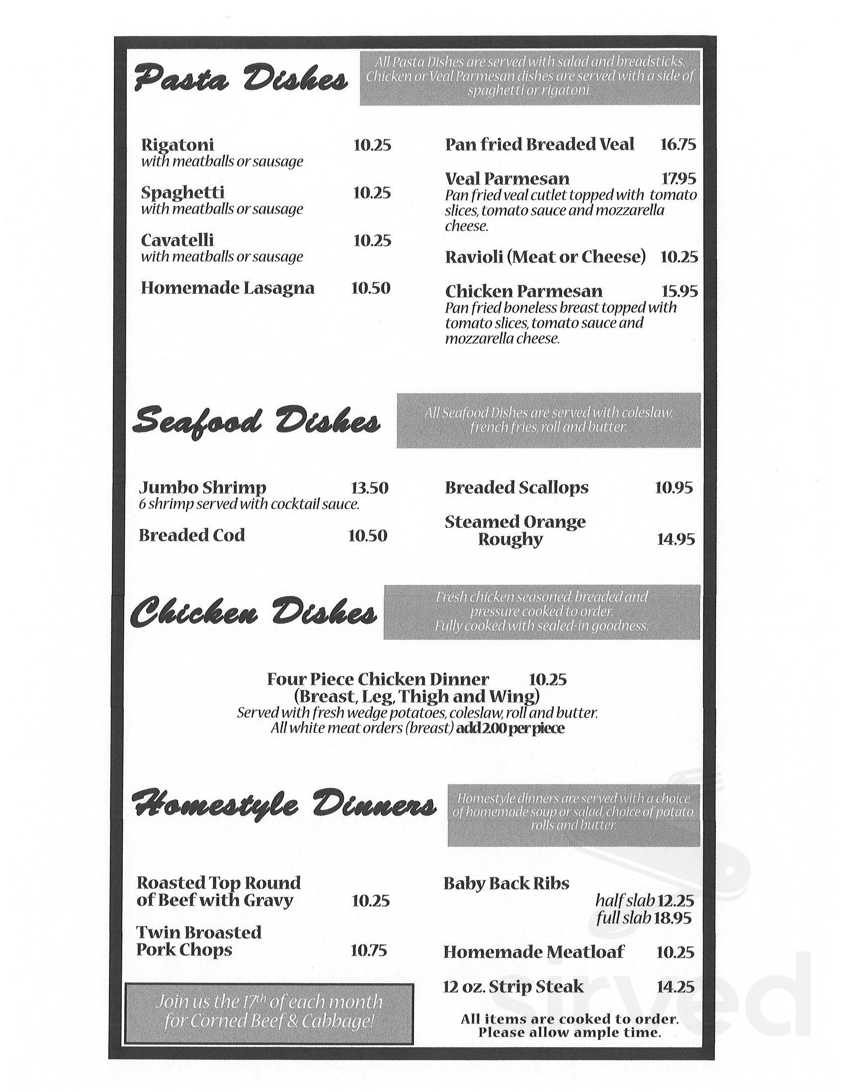 Donte's Restaurant and Pizza Shop menu in Brook Park, Ohio, USA