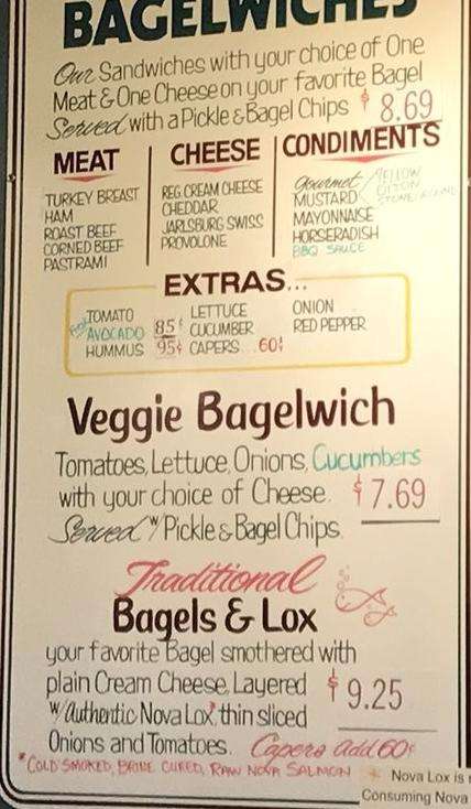Ultimate Bagel Inc menu in Spokane, Washington, USA