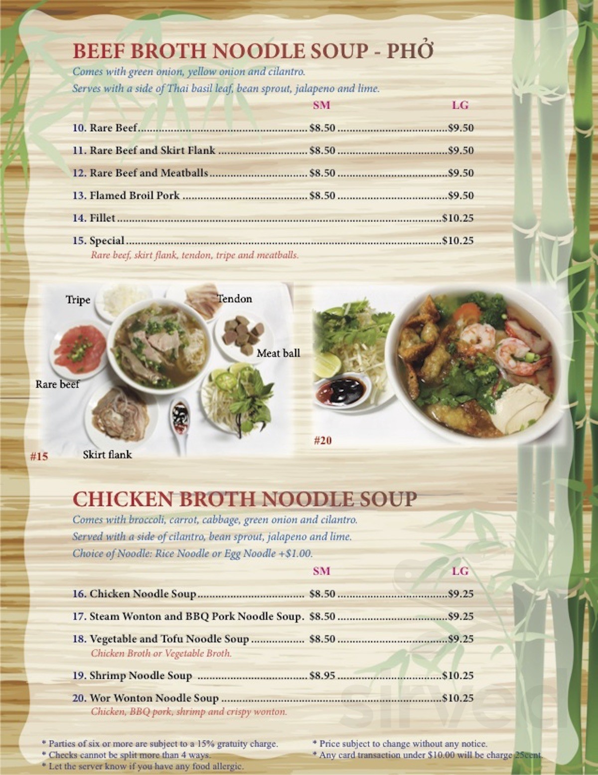 Vn pho fallon menu in Fallon, Nevada, USA