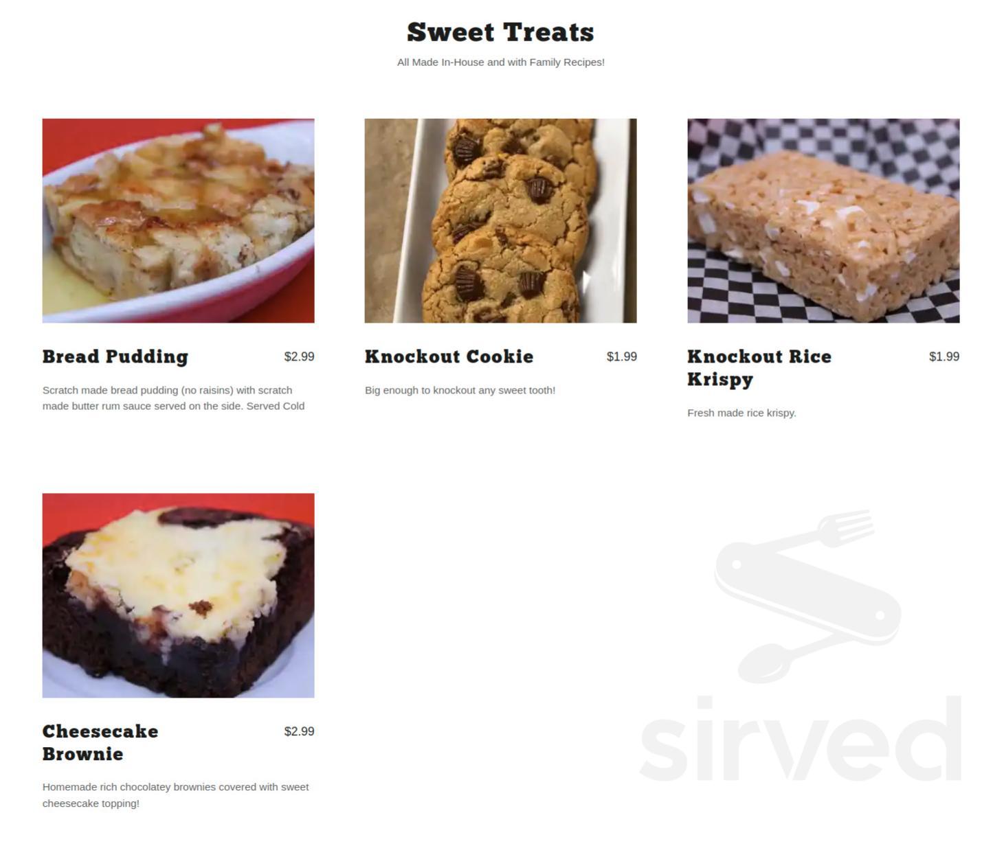 Knuckle Sandwiches menu in Mesa, Arizona, USA