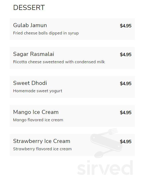 Sagar Chinese menu in Queens, New York, USA