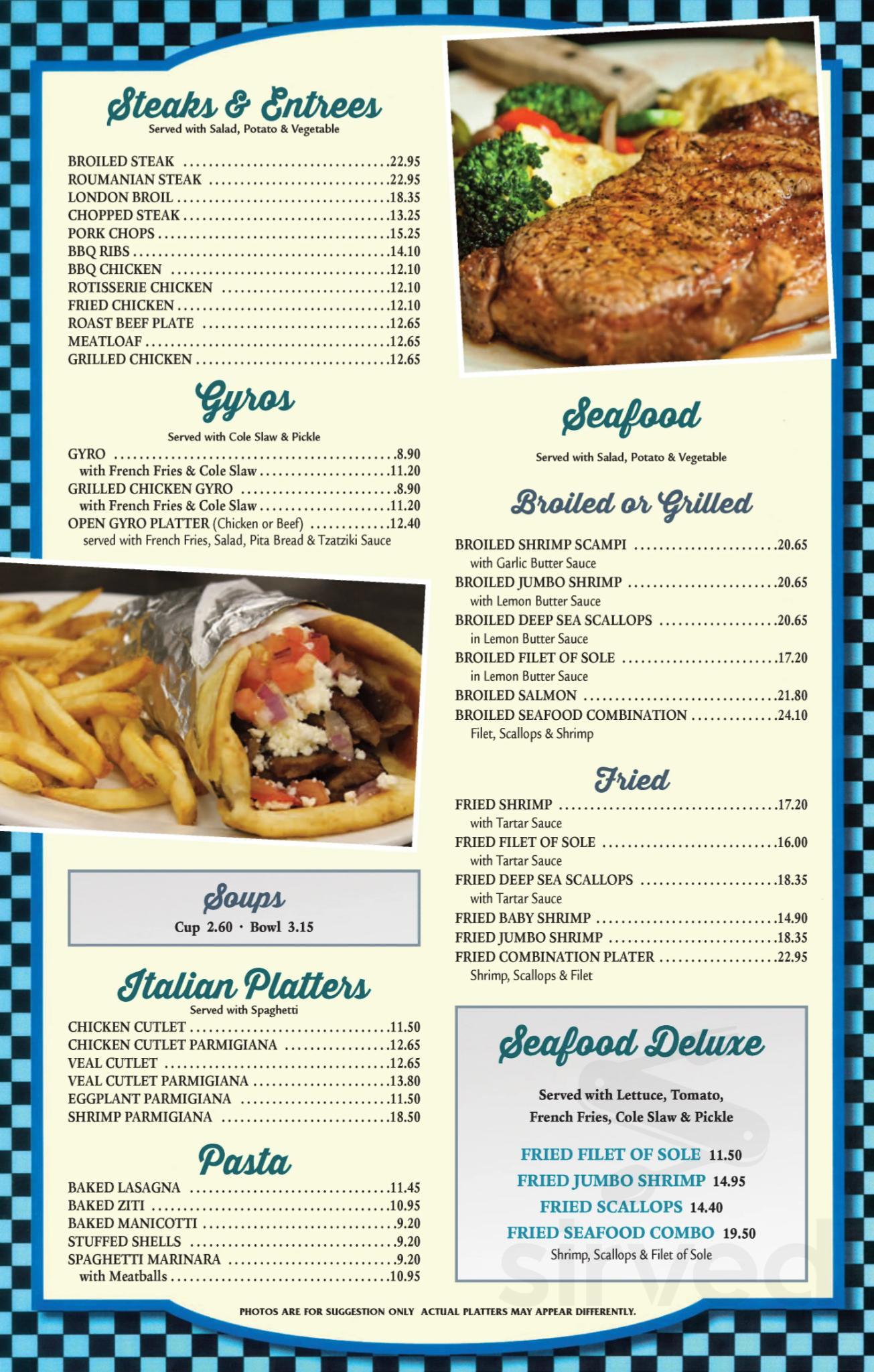 John's Diner menu in The Bronx, New York, USA