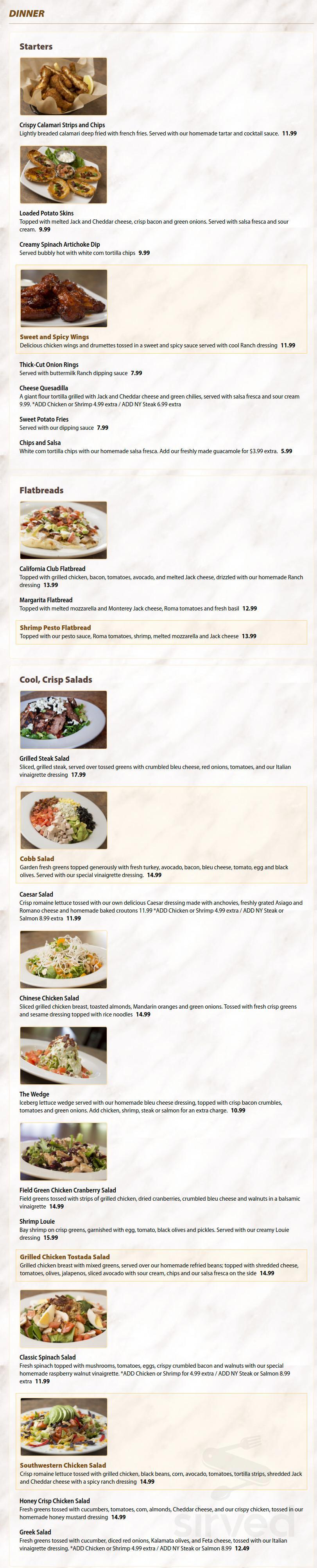 Rosine's Restaurant menu in Monterey, California, USA