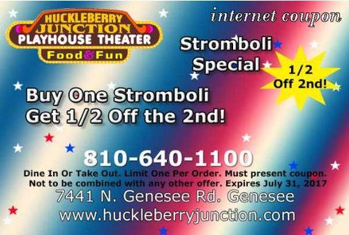 Huckleberry Junction Playhouse Theater menu in Genesee, Michigan, USA