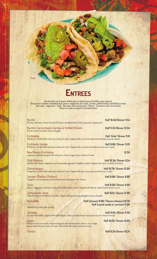 La Pinata menu in Hayward, California, USA