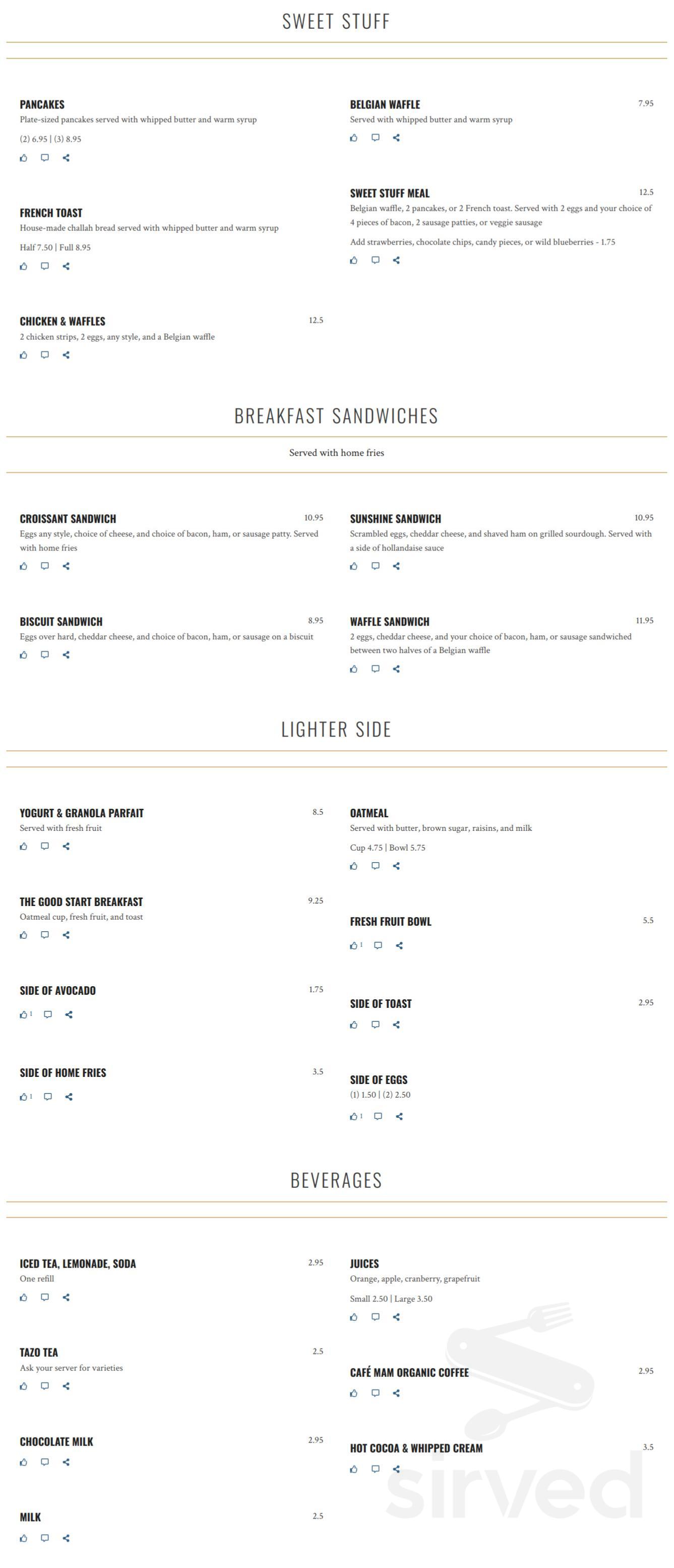 Mandy's Family Restaurant menu in Eugene, Oregon, USA