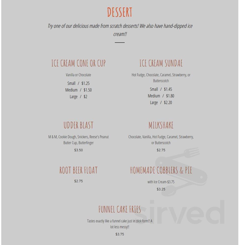 Pauly's BBQ menu in Arthur, Illinois, USA