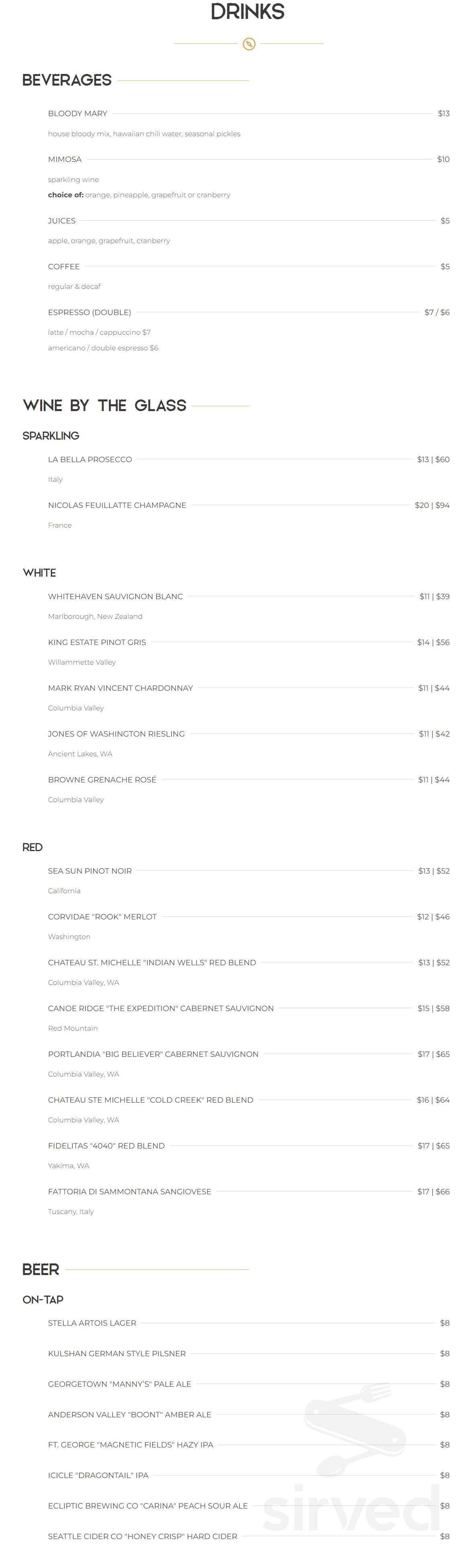 Copper & Salt Northwest Kitchen menu in Ruston, Washington, USA