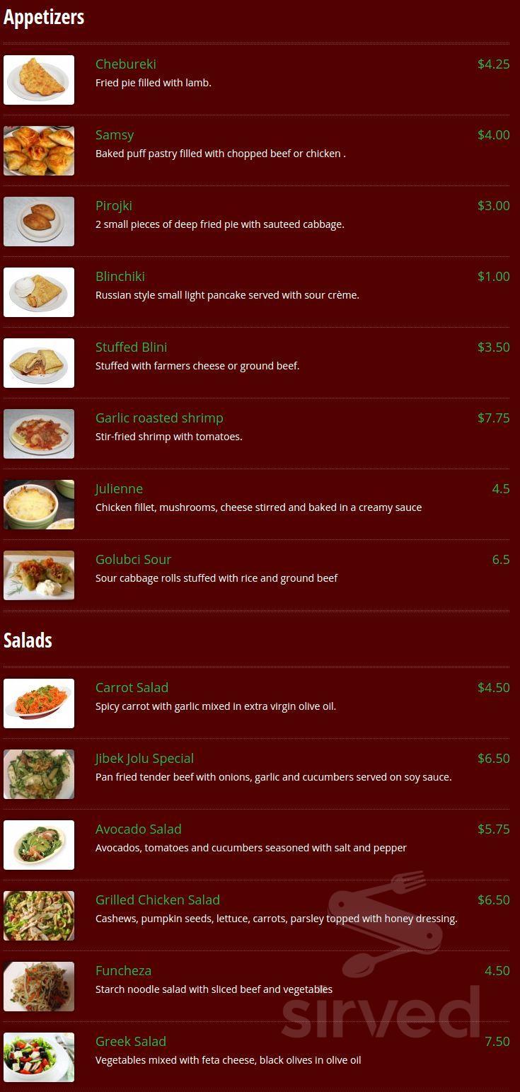 Jibek Jolu Glenview menus in Glenview, Illinois, United States