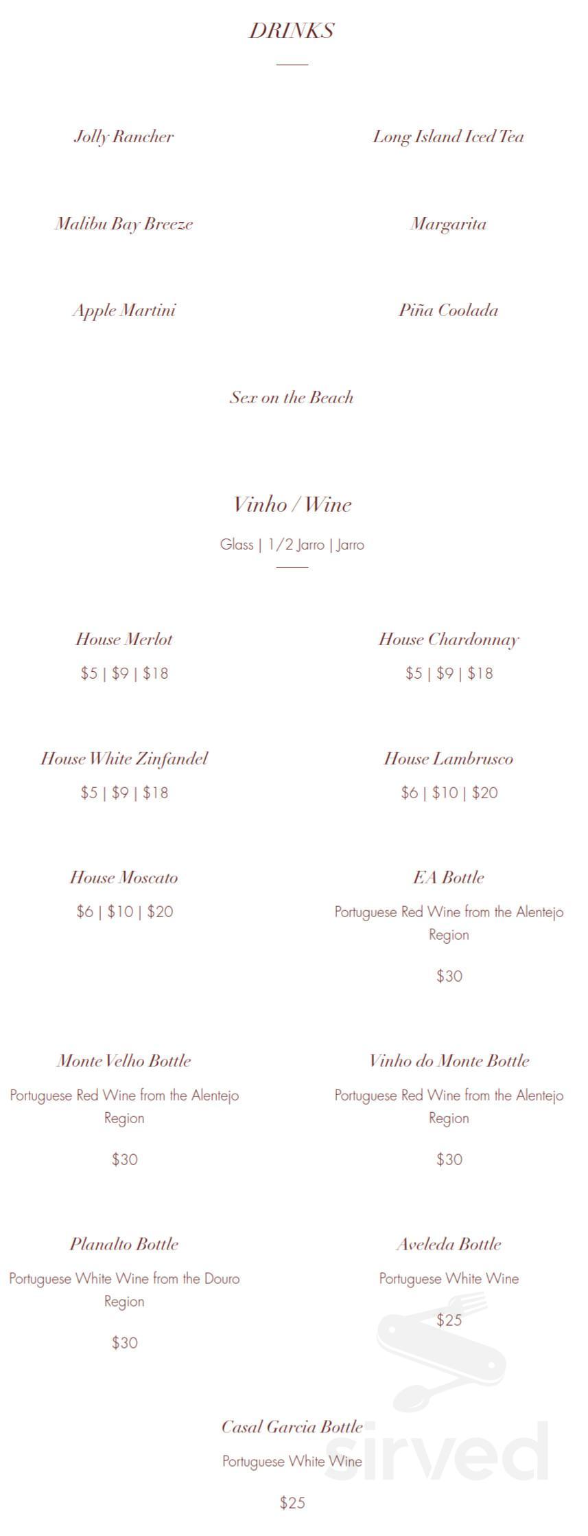 Cafe Liz menu in Philadelphia, Pennsylvania, USA
