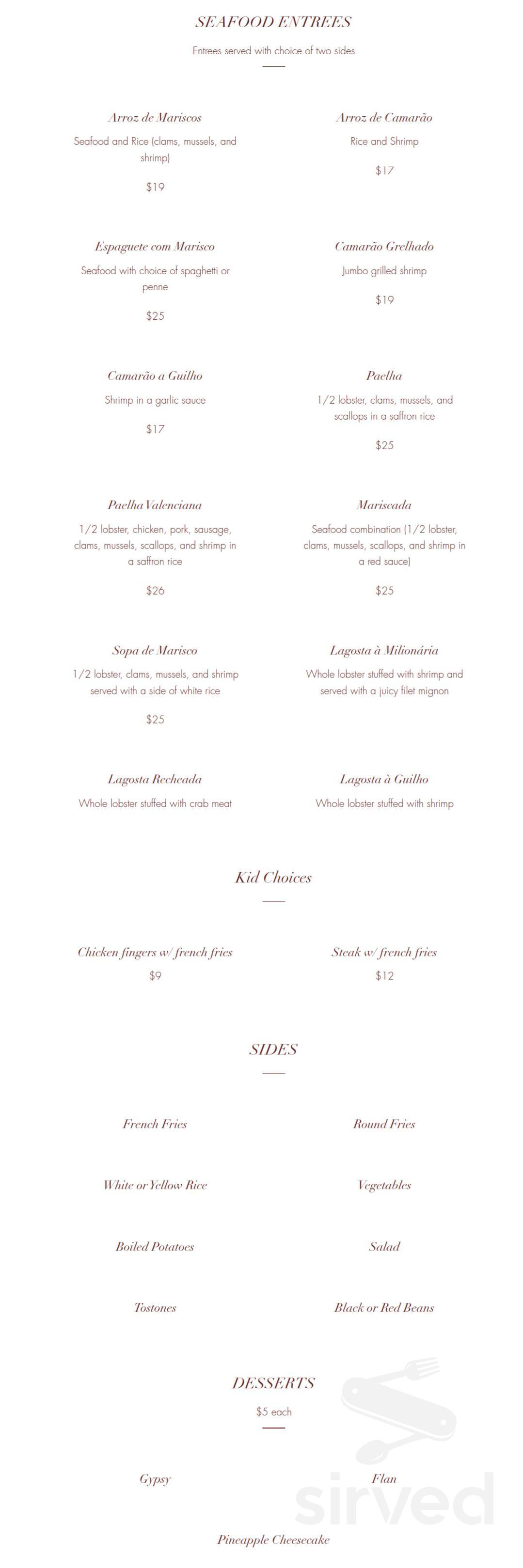 Cafe Liz menu in Philadelphia, Pennsylvania, USA