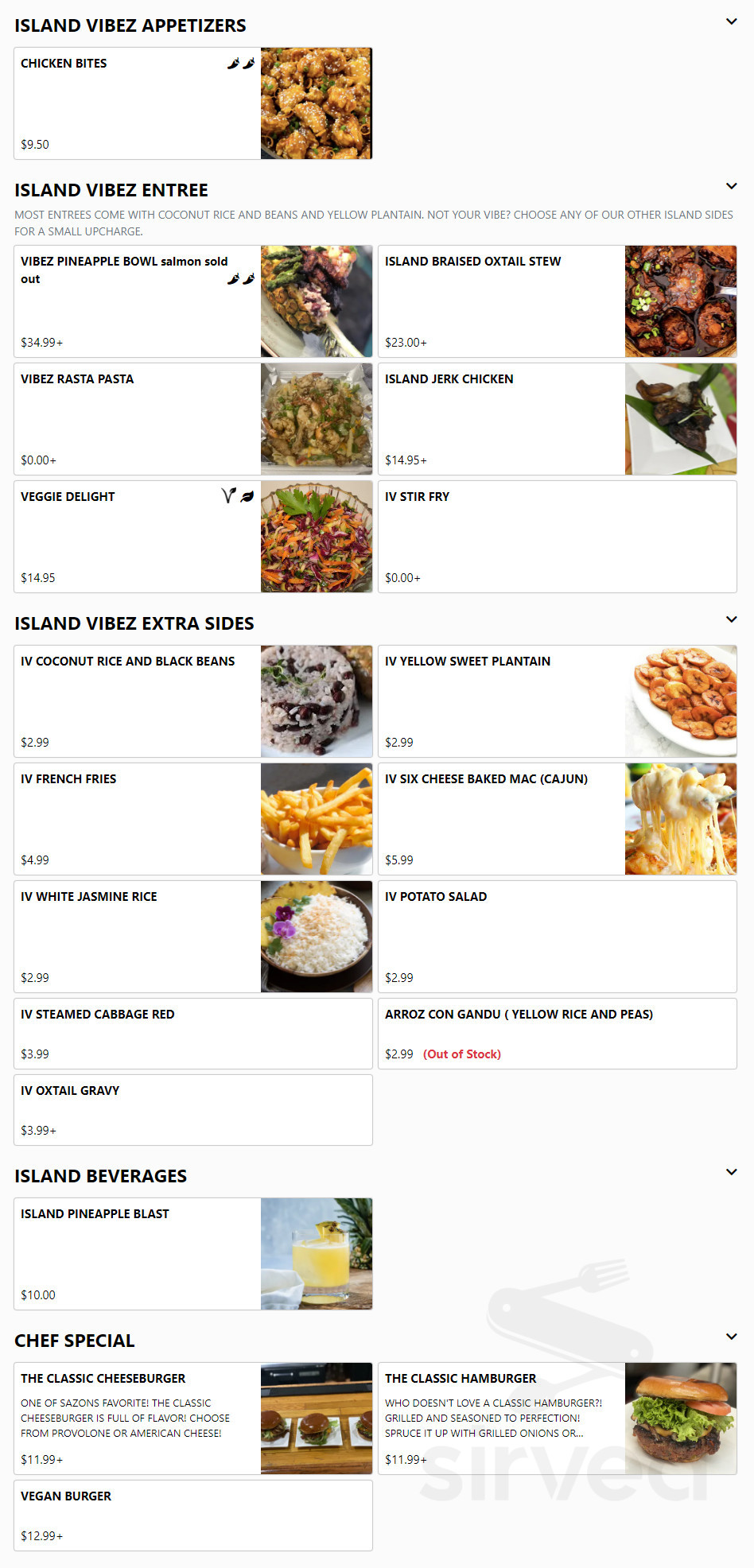 Sazón de Panama menu in Indianapolis, Indiana, USA