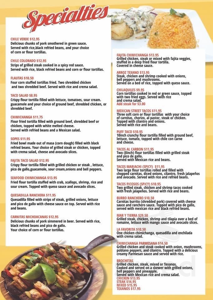 Rancho Loco Grill & Bar menus in Red Wing, Minnesota, United States