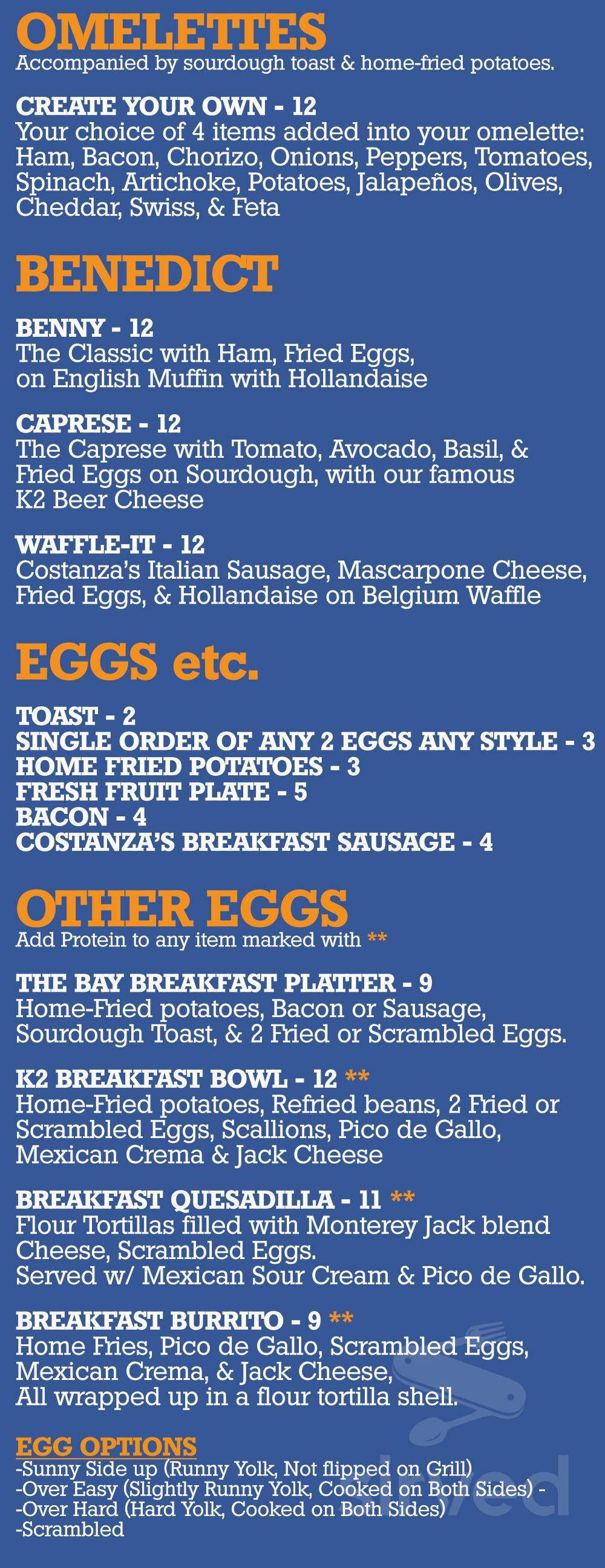 K2 Brothers Brewing menus in Rochester, New York, United States