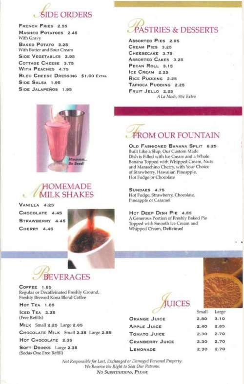 Hillside Restaurant menu in Grayslake, Illinois, USA