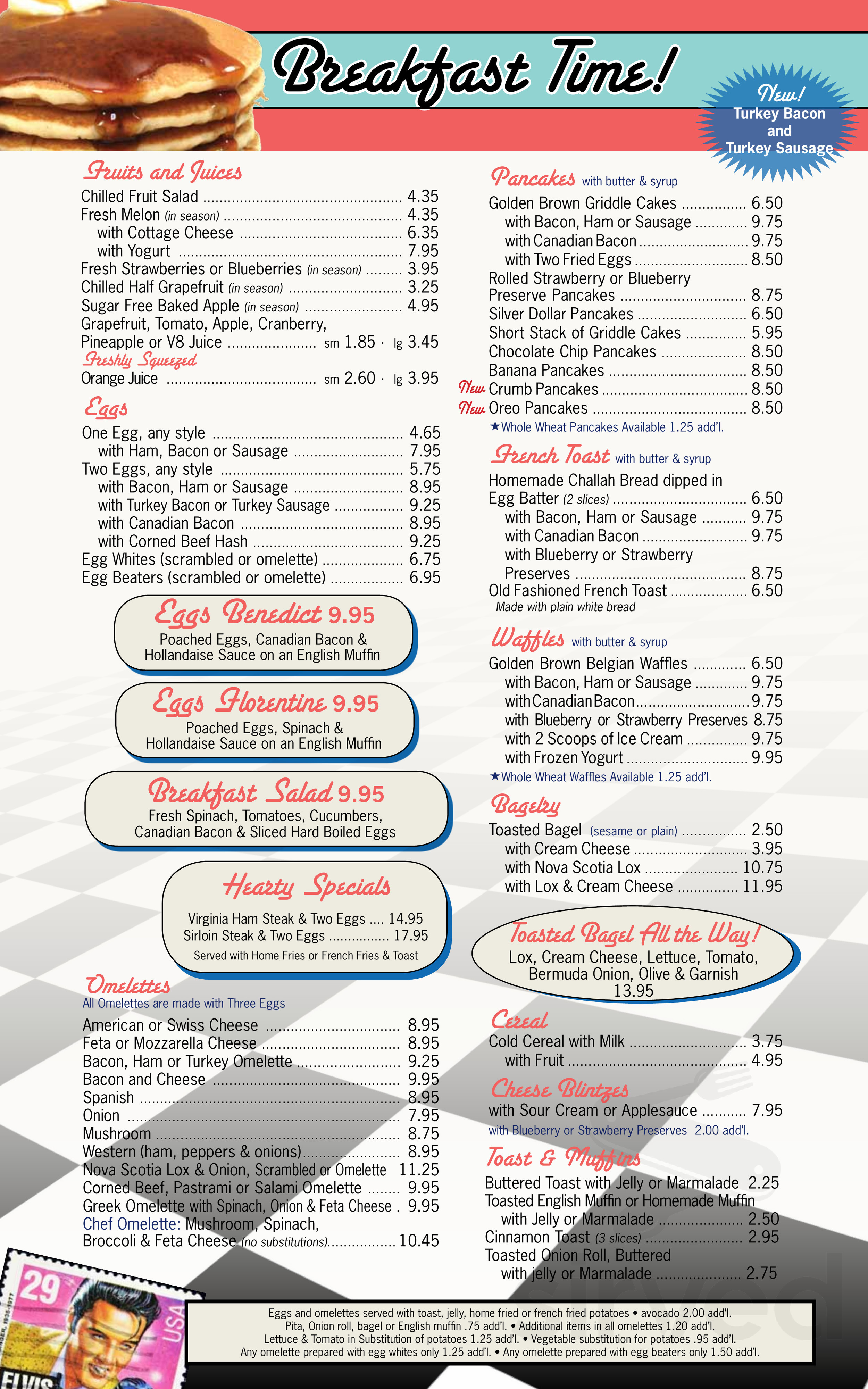 Menu - Woodbury NY's On Parade Diner | Sirved