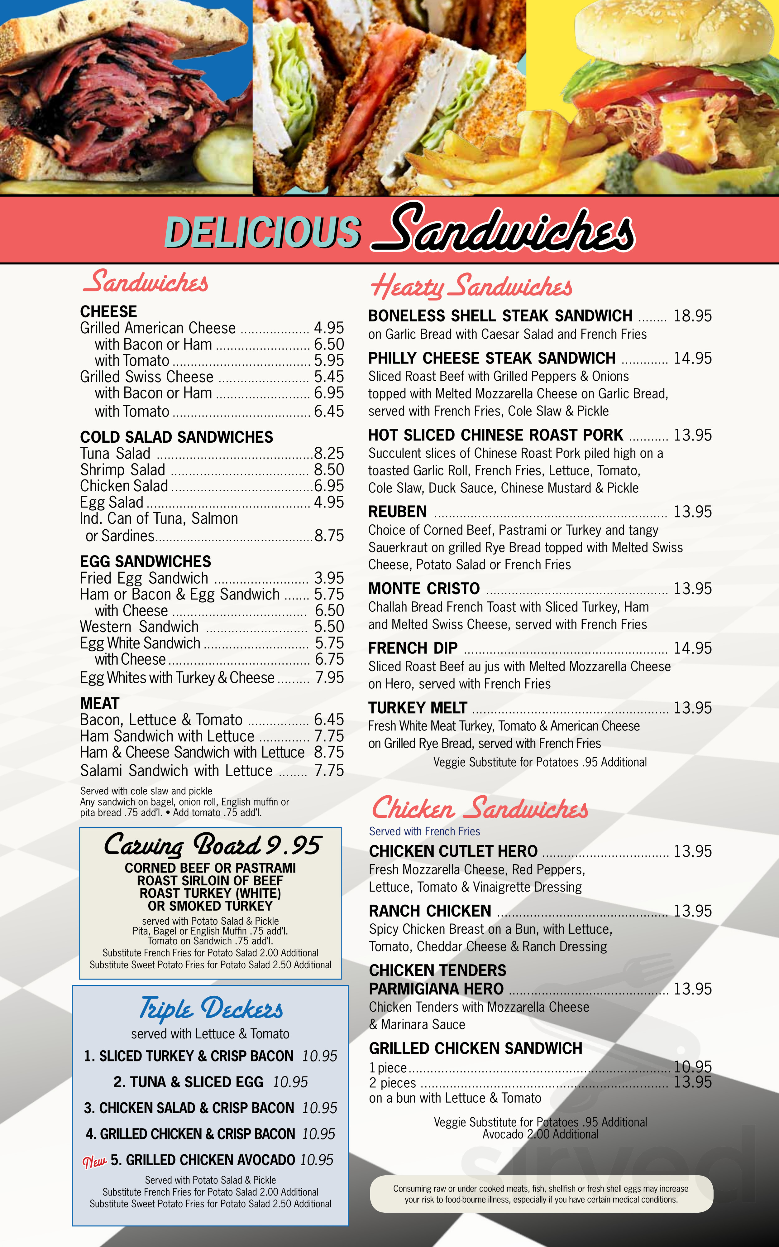 Menu - Woodbury NY's On Parade Diner | Sirved
