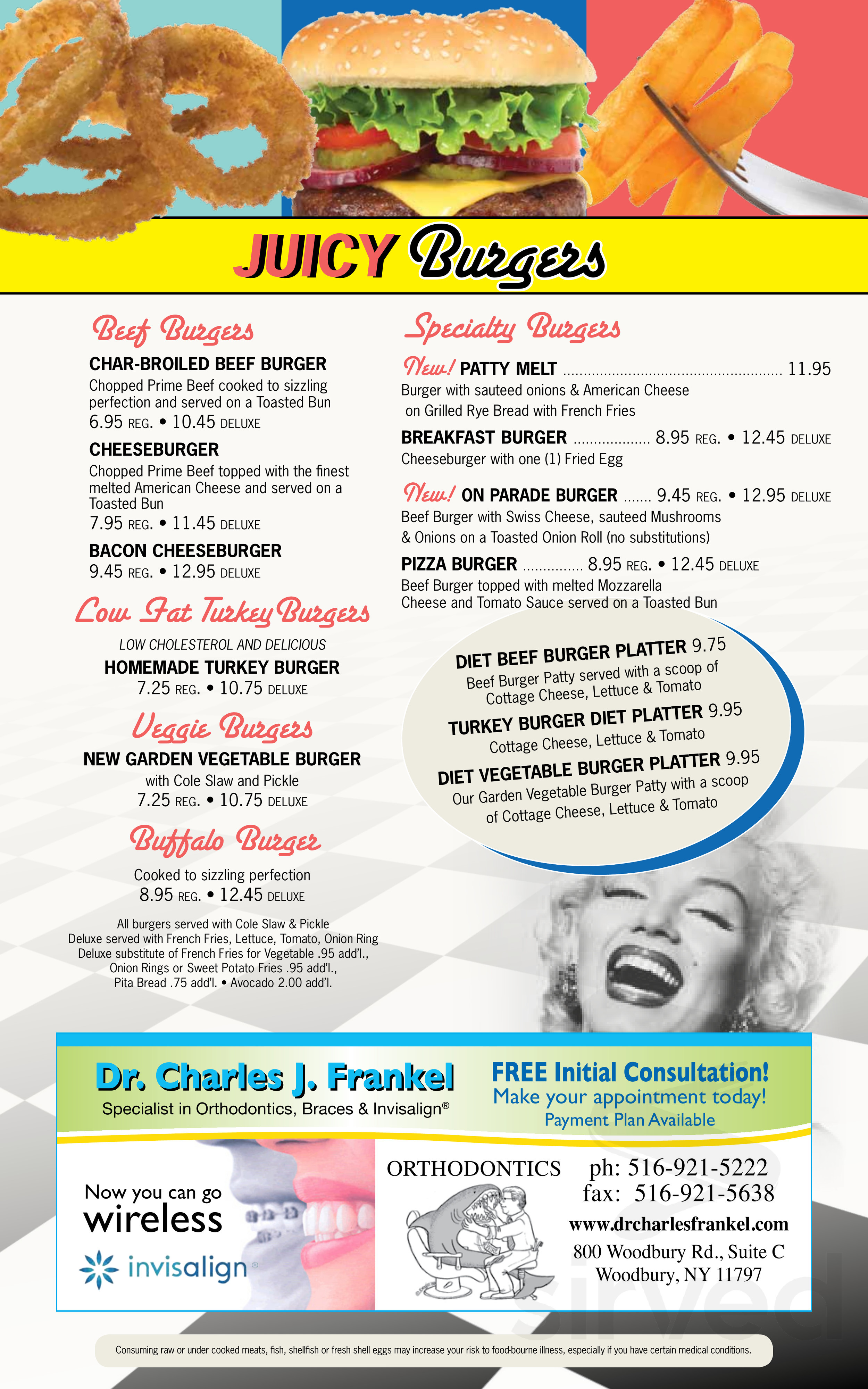 Menu - Woodbury NY's On Parade Diner | Sirved