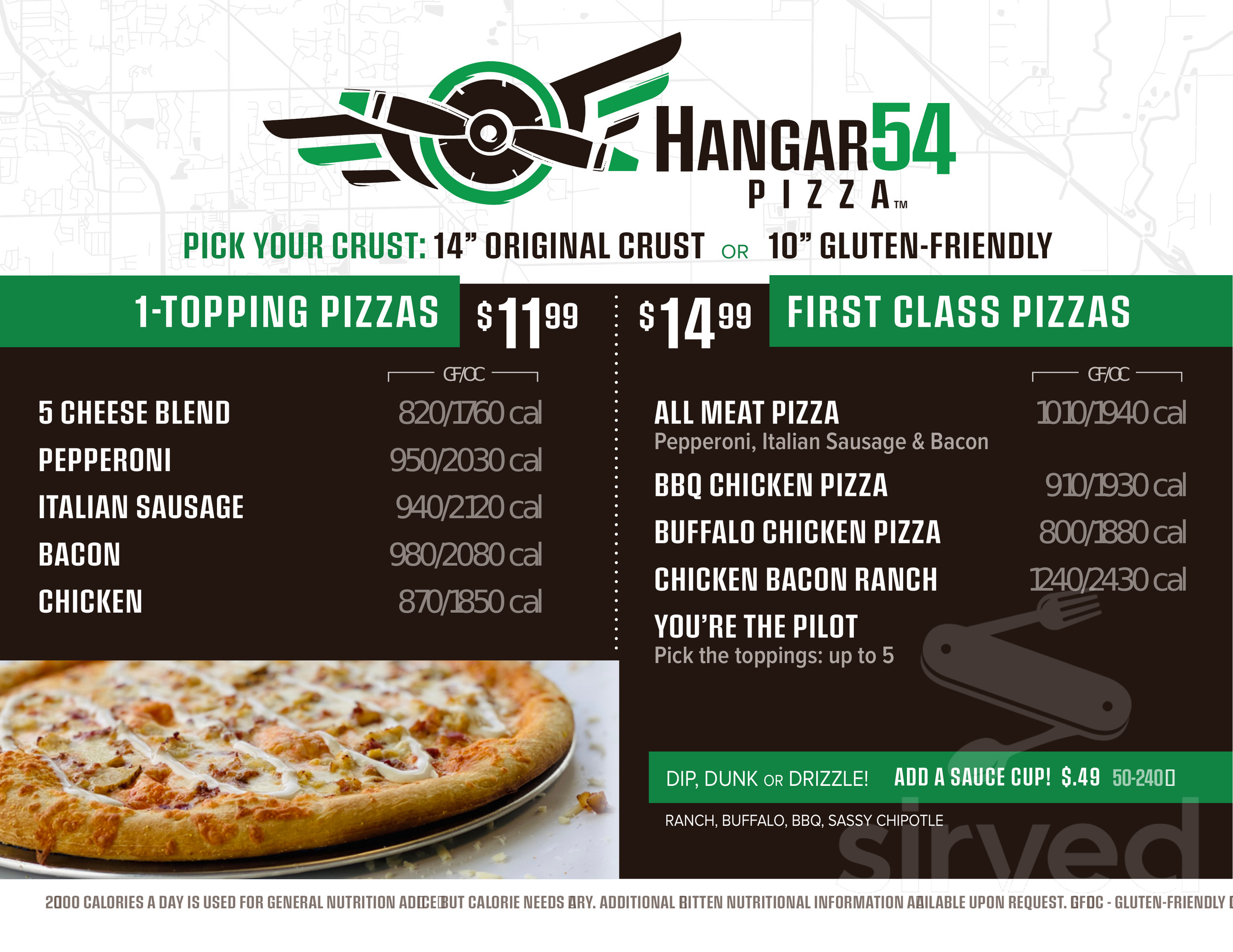 Hangar 54 Pizza menu in Holden, Missouri, USA