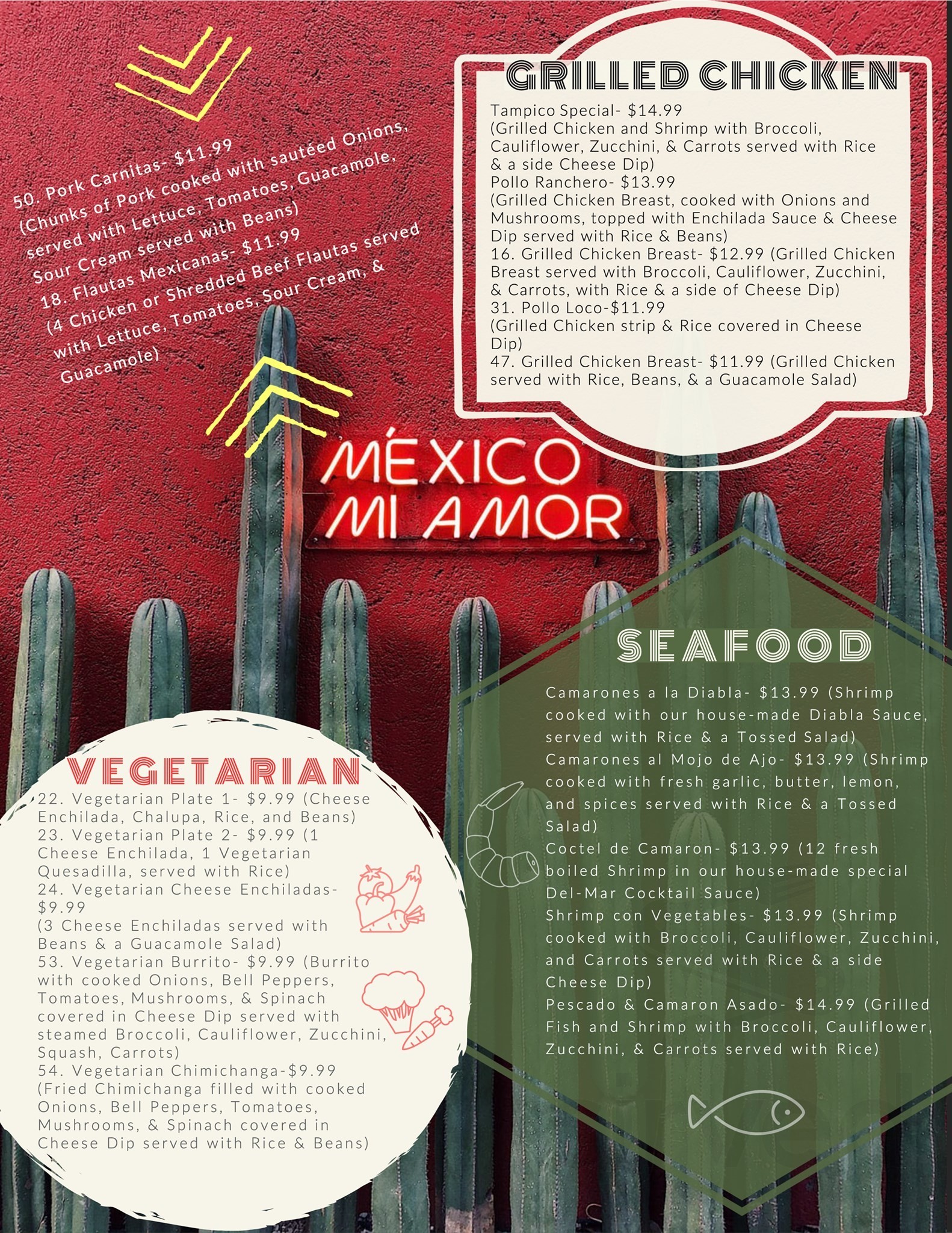 Tucán Mexican Restaurant menus in Pensacola, Florida, United States